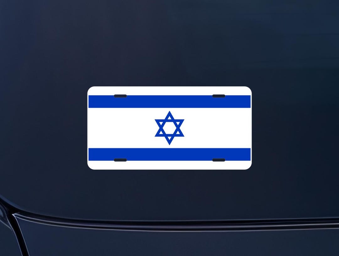 Israel Flag Sticker Vanity Plate Flag Printed Vinyl Decal Decals ...