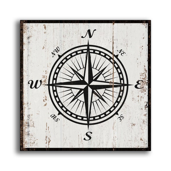 Wooden Compass Wall Art - Etsy
