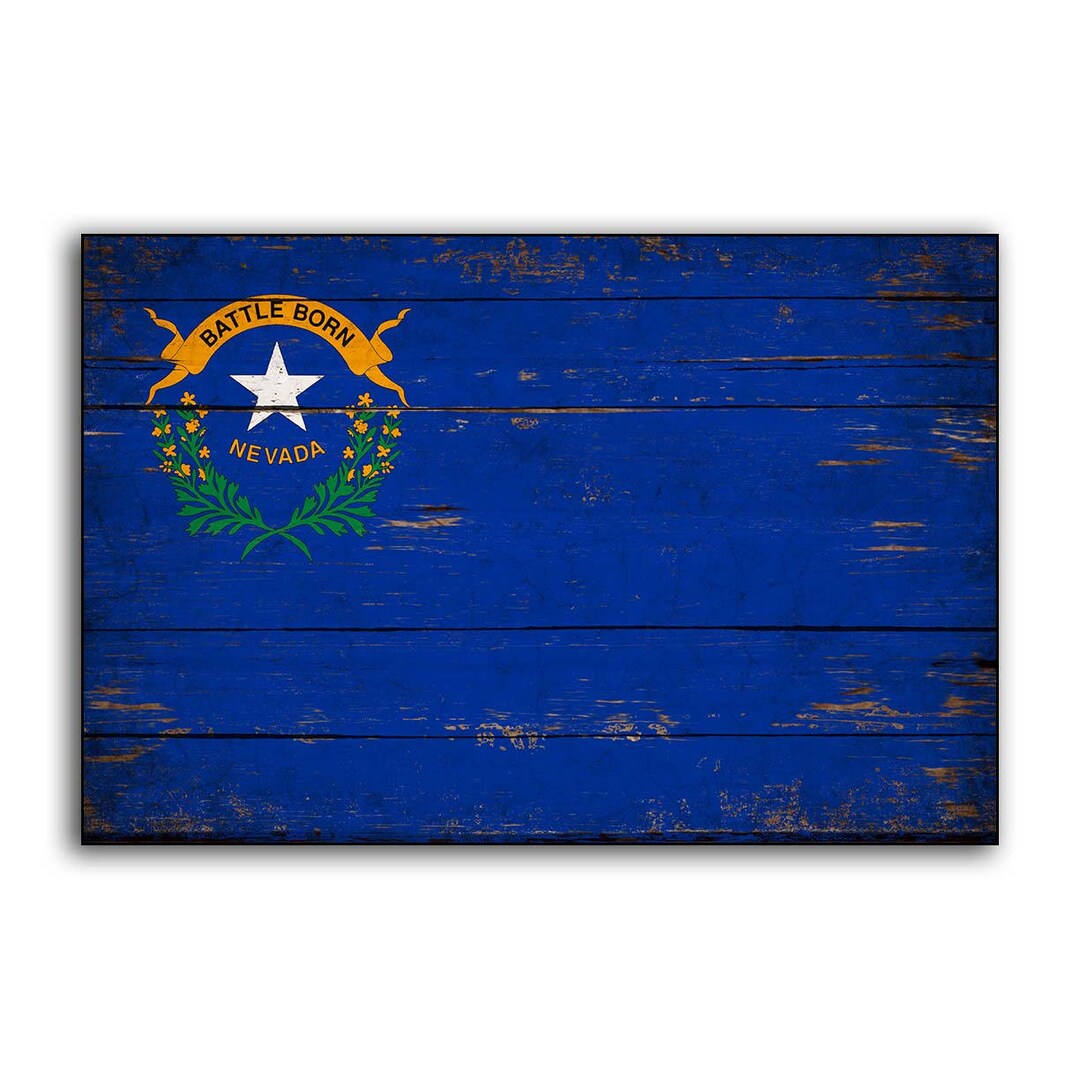 Nevada State Wood Flag Flags Rustic Flags Wooden Handmade Sign Decor ...