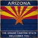 Arizona Welcome Sign States Print Wooden Plaque Handmade Decor Wall Art ...