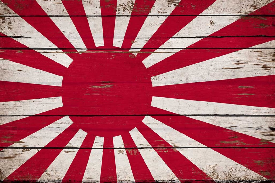 Japan Wood Navy Flag Japanese Naval Flags Rustic Flags Wooden - Etsy