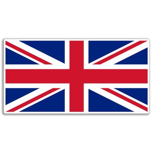 Great Britain Flag Sticker Flags Word Art Printed Vinyl Decal Decals ...