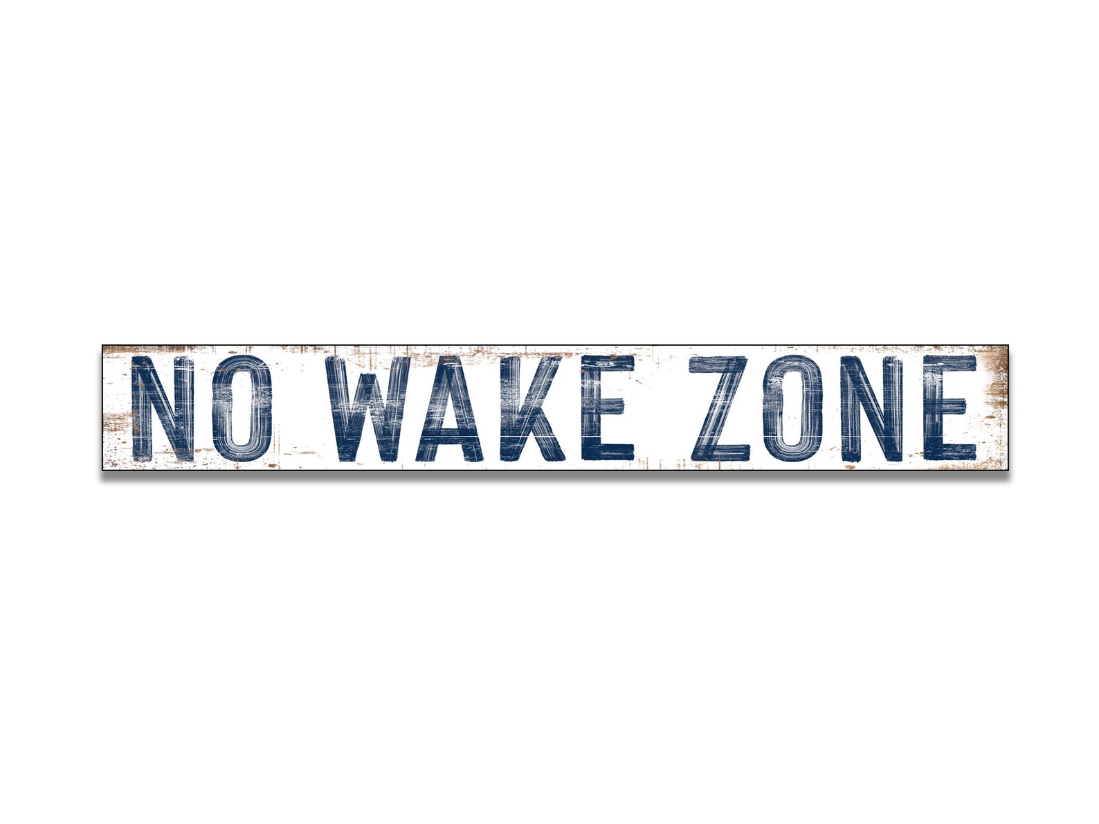 NO WAKE ZONE Canvas on Wood Coordinate Sign Nautical Print on Wood ...