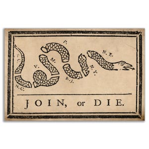 Join or Die Sticker Flag Shape Word Art Printed Vinyl Decal Decals ...