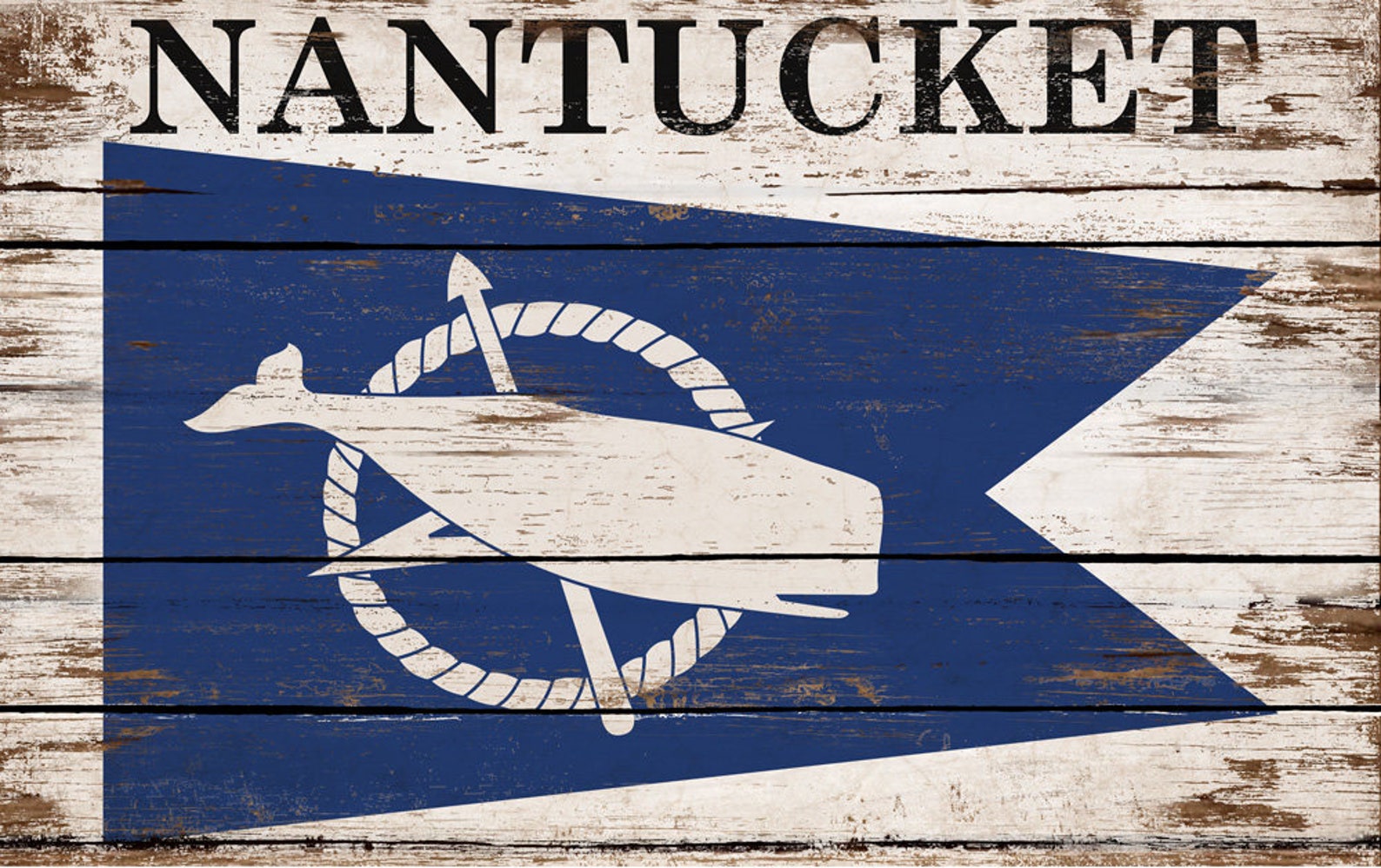 Nantucket Flag Sign Whale Whaling Cape Cod Massachusetts Moby | Etsy