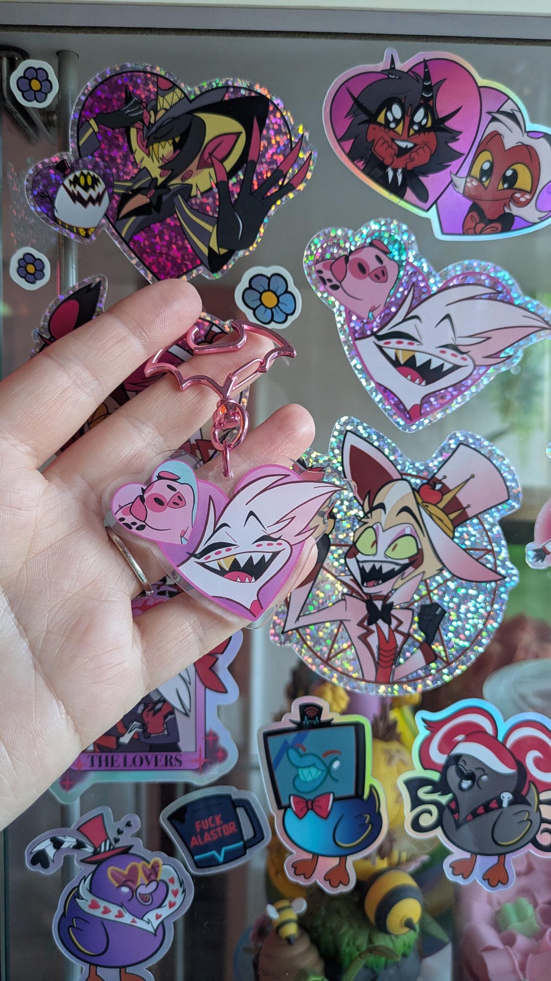 Angel Dust Fan Art Hazbin Hotel Keychain - Etsy UK