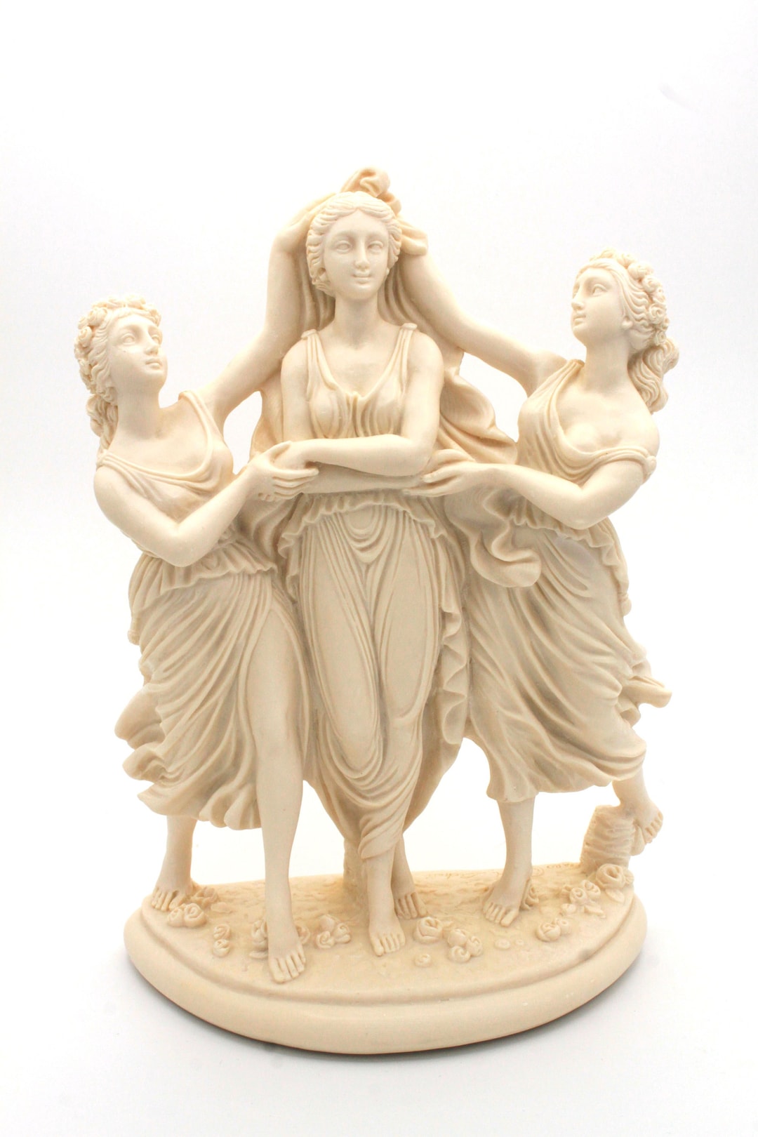 Signed Lucchesi Three Graces, Faith, Hope, Charity Sculpture F.A.R.O ...