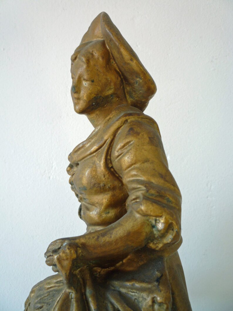 Pair of Antique French Chalkware Figurines | Etsy