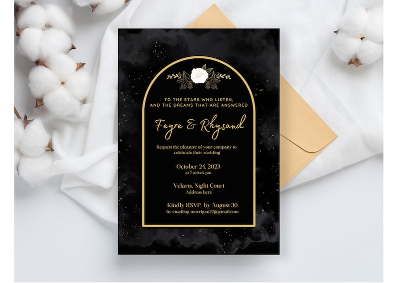 Starfall ACOTAR Inspired Party Invitations: Wedding Bridal - Etsy