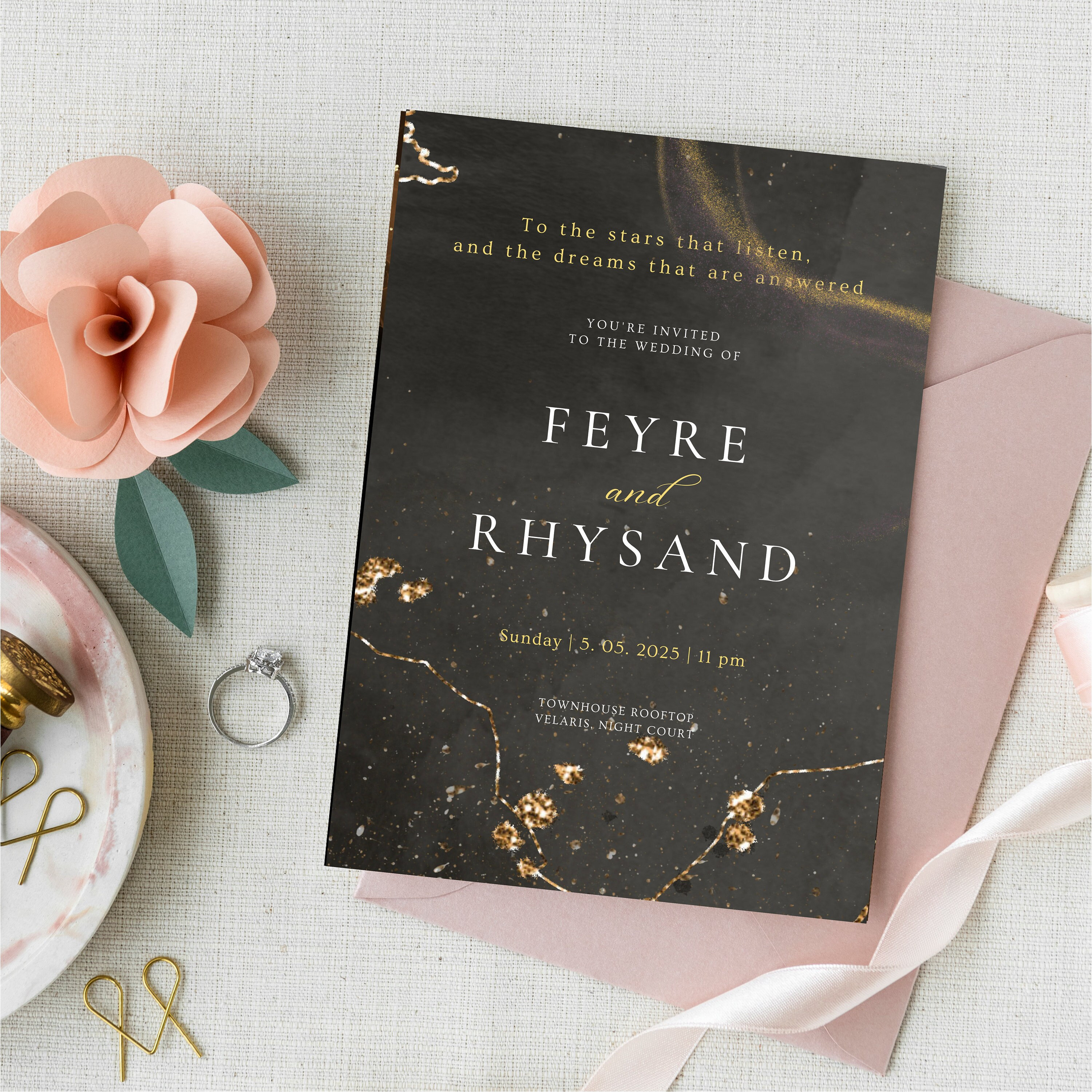 Starfall 2.0 (ACOTAR Inspired) Party Invitations: Wedding, Bridal ...