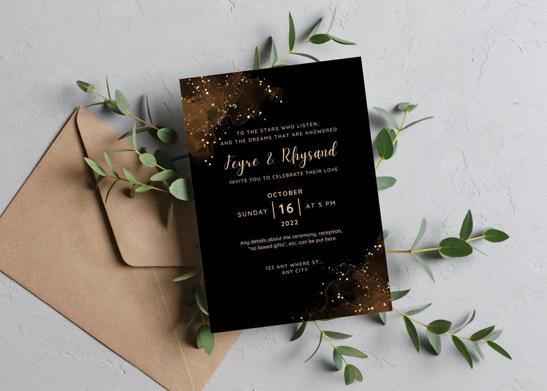 Starfall (ACOTAR Inspired) Party Invitations: Wedding, Bridal Shower ...