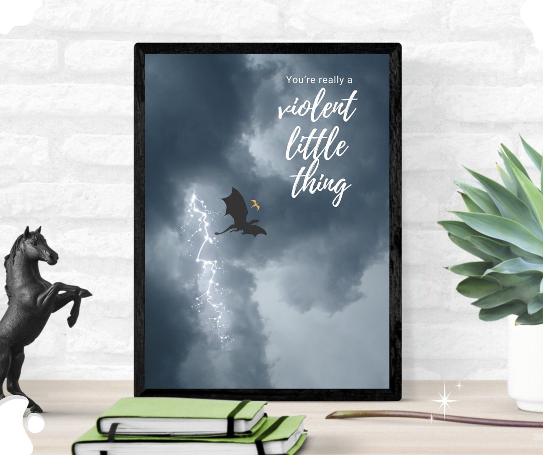 Violent Little Thing: Fourth Wing Art Print Tairn Andarna Sygael Violet ...