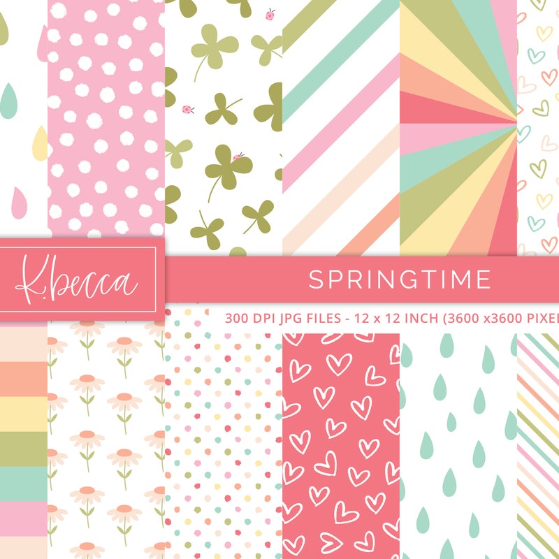 Spring Floral Paper - Etsy