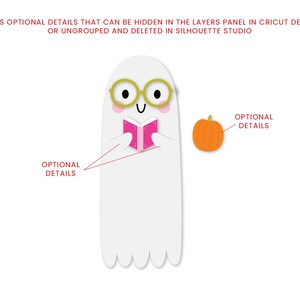 Halloween Bookmarks SVG, Bookmark Cut Files, Cat, Book Reading Ghost ...