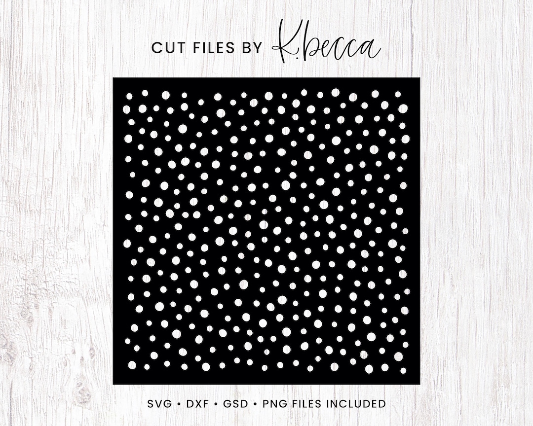 Snow Dots Stencil SVG, Dot Stencil Cut File, Dot Pattern Stencil ...