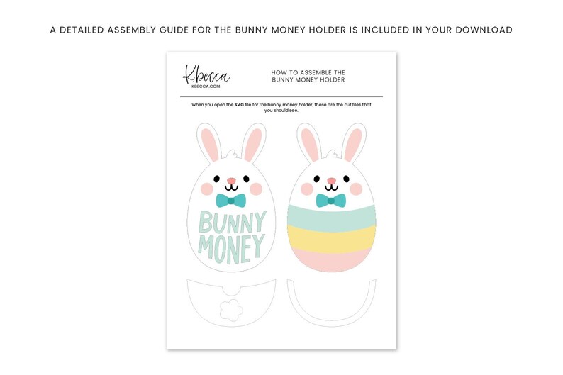 Bunny Money Gift Card Holder SVG, Easter Money Holder, DIY Easter Gift ...