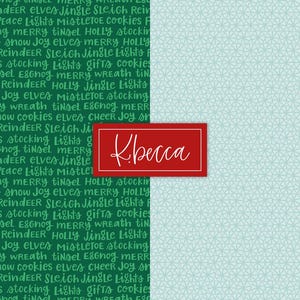 Christmas Digital Paper Set, Red and Green Christmas Patterns, Seamless ...