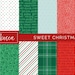 Christmas Digital Paper Set, Red and Green Christmas Patterns, Seamless ...