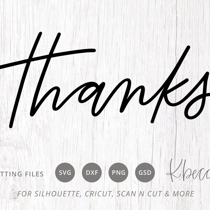 Calligraphy Thanks - Etsy