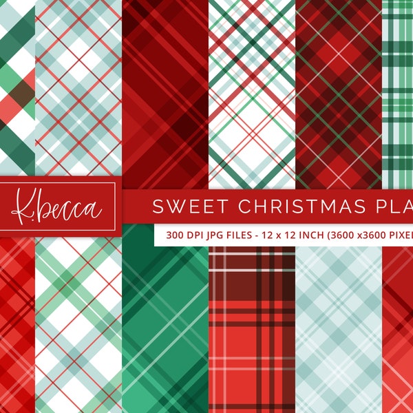 Christmas Digital Paper - Etsy