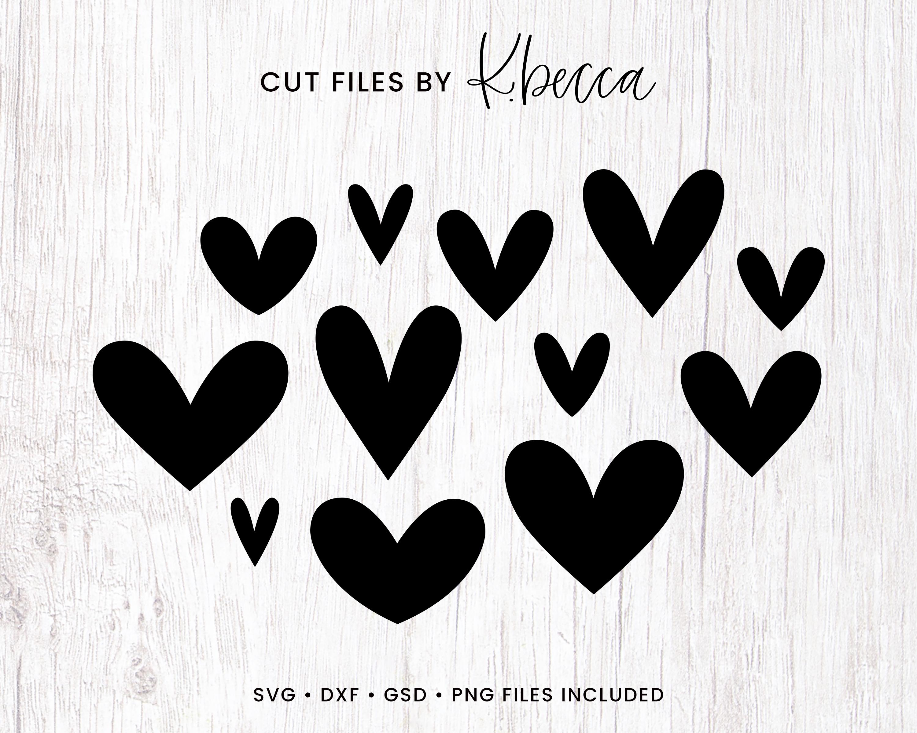 Hearts SVG, Heart SVG Cut File, Heart SVG Bundle, Lots of Hearts, Hand ...