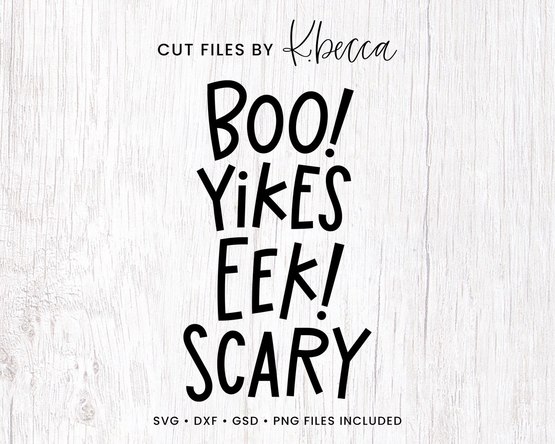 Halloween Words SVG, Halloween Cut File, Halloween SVG, Boo, Yikes, Eek ...