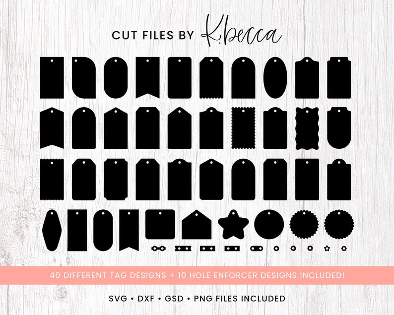 Gift Tags SVG, Tag SVG, SVG Bundle, Tags Template, Cut File, Gift Tags ...