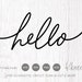 Hello SVG, Hello Script SVG, Hello Cut File for Cardmaking, Hand ...