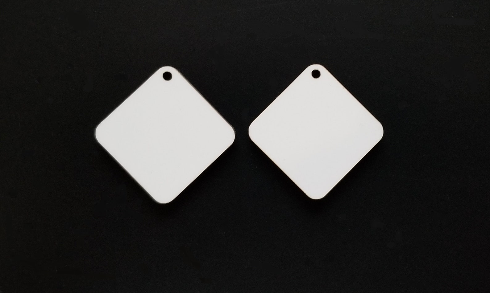 20 Pieces/10 Sets 1.5" Square Sublimation Earring Blanks, Pendants for ...