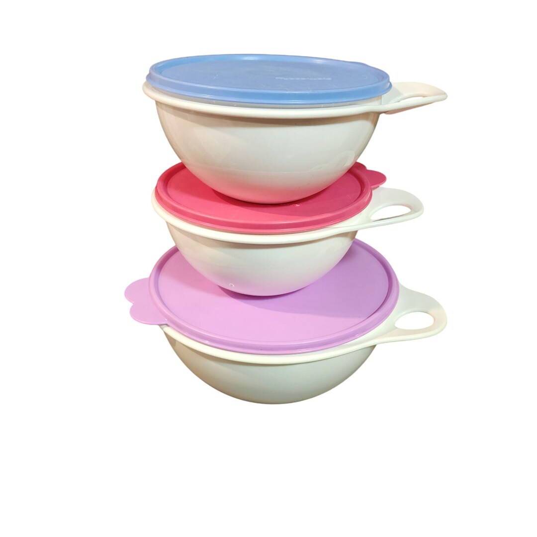 Tupperware Set of 3 Bowls Thumb Hold XS & Small - Etsy