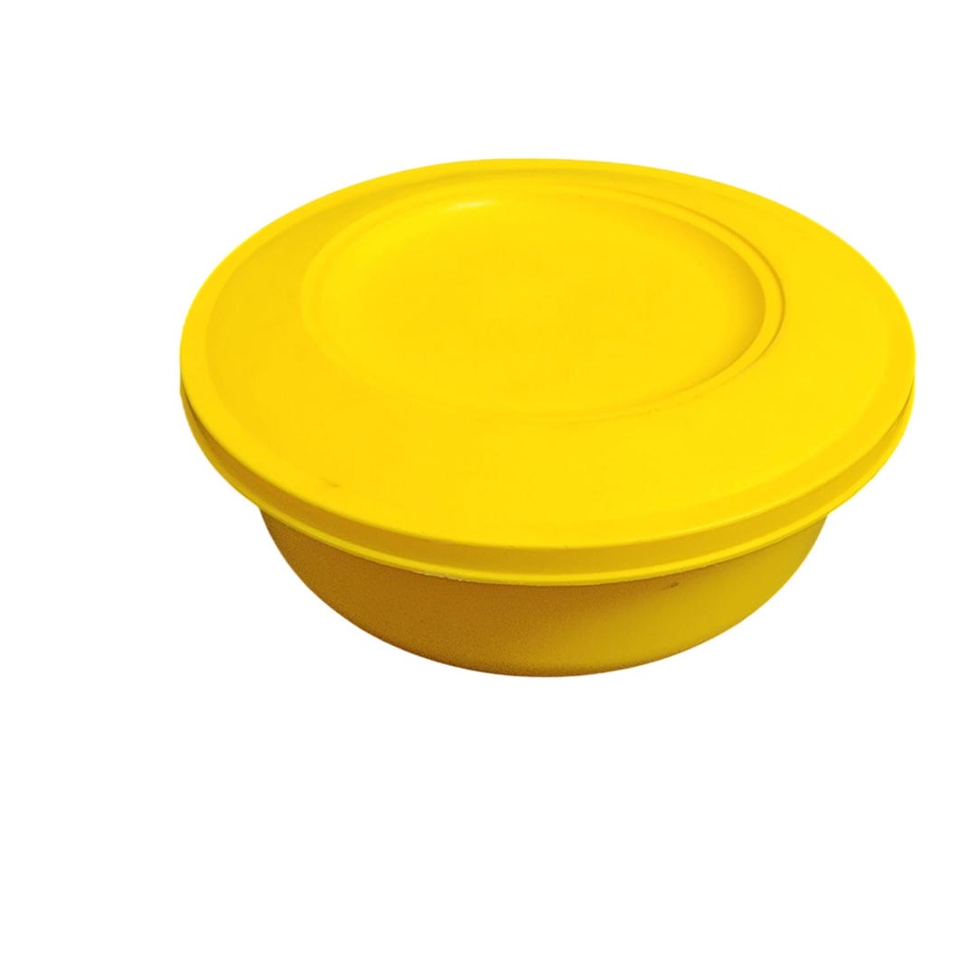 Vintage Thermo-serv Yellow Plastic Bowl With Lid 6 Cup Capacity - Etsy