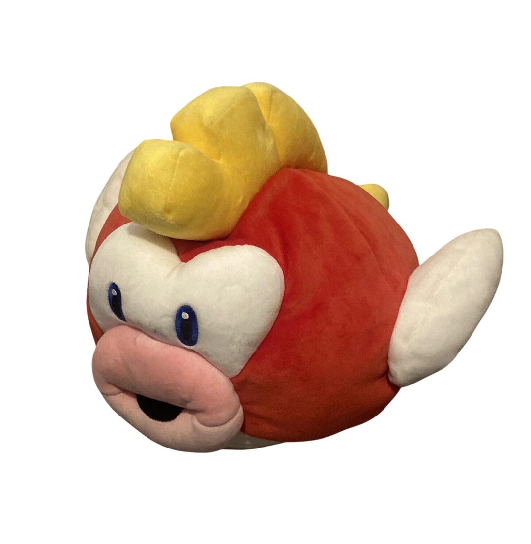 Nintendo Super Mario Cheep Cheep Large Red Fish Plush Soft Toy - Etsy