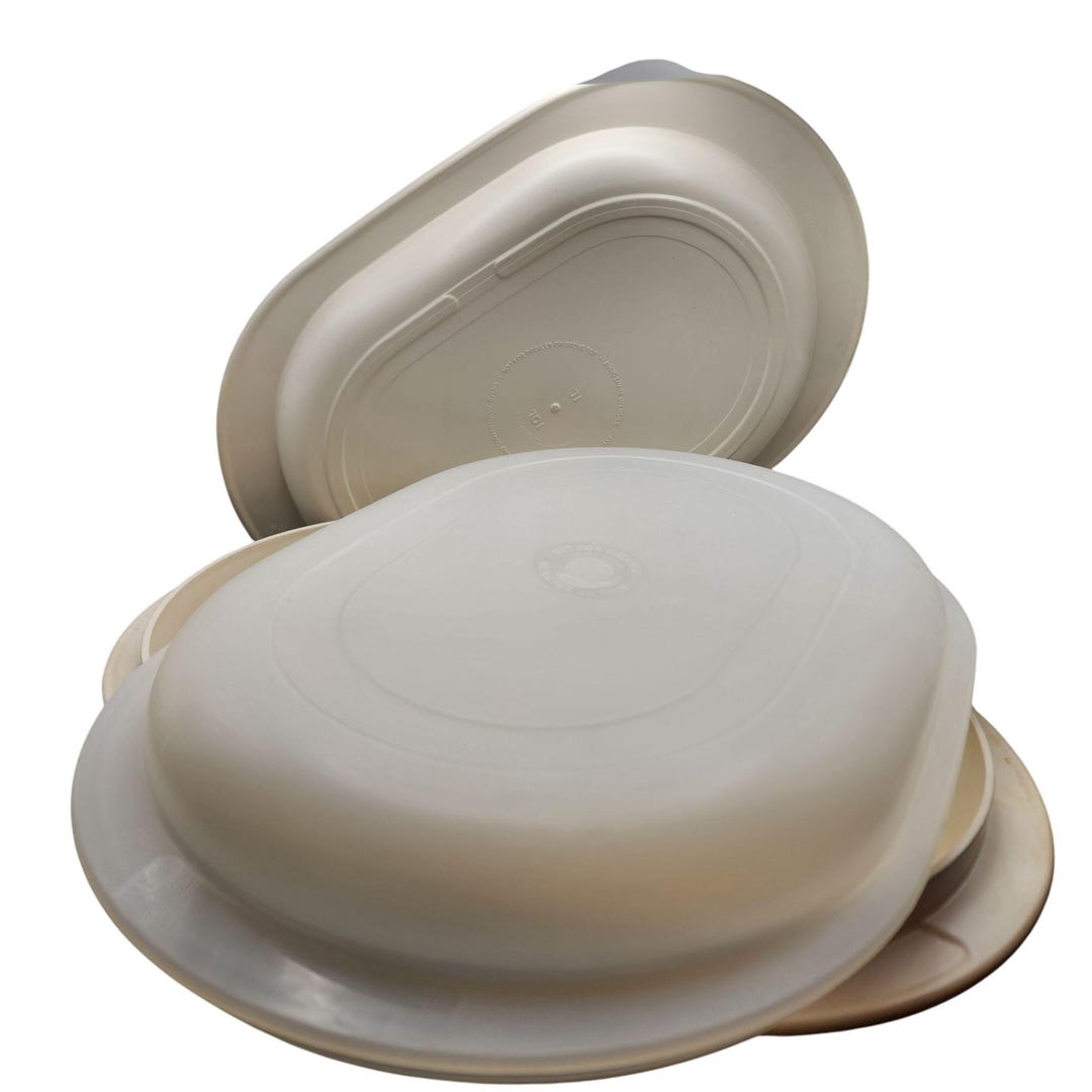 Tupperware Oval Ultra 21 With Lids Set of 2 Microwave Cookware Oven ...