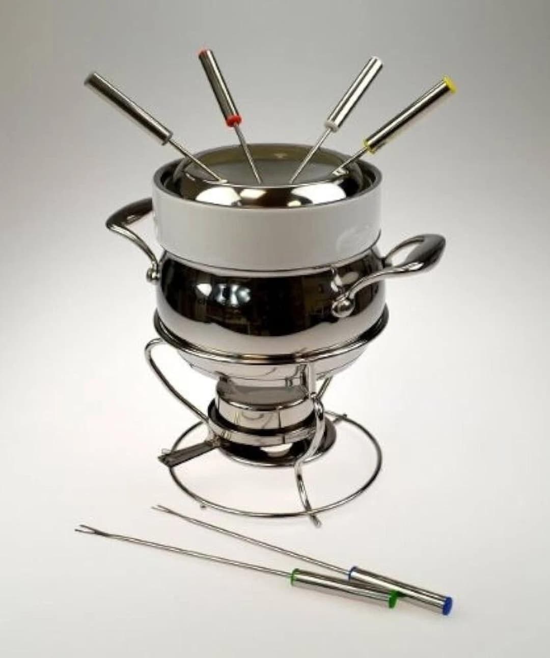 Tupperware Chef Series Fondue Pot Appetizer Food Warmer Skewers ...