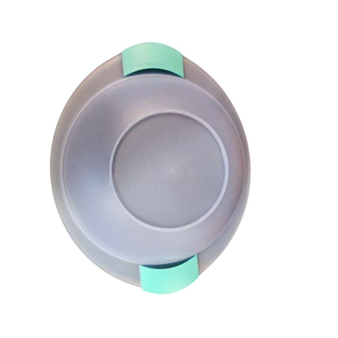 Tupperware Round Bowl With Lid 2.3L Blue With Mint Handles - Etsy