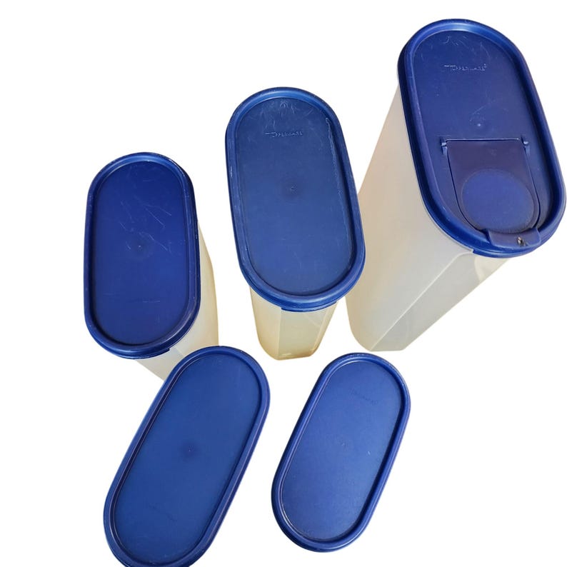 Tupperware Modular Mates Blue Seals Numbers 1 Thru 5 - Etsy