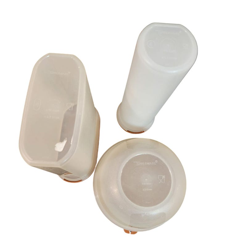 Tupperware Modular Mates Oval 4 Round 5 and Bowl Vintage Brown Seals - Etsy