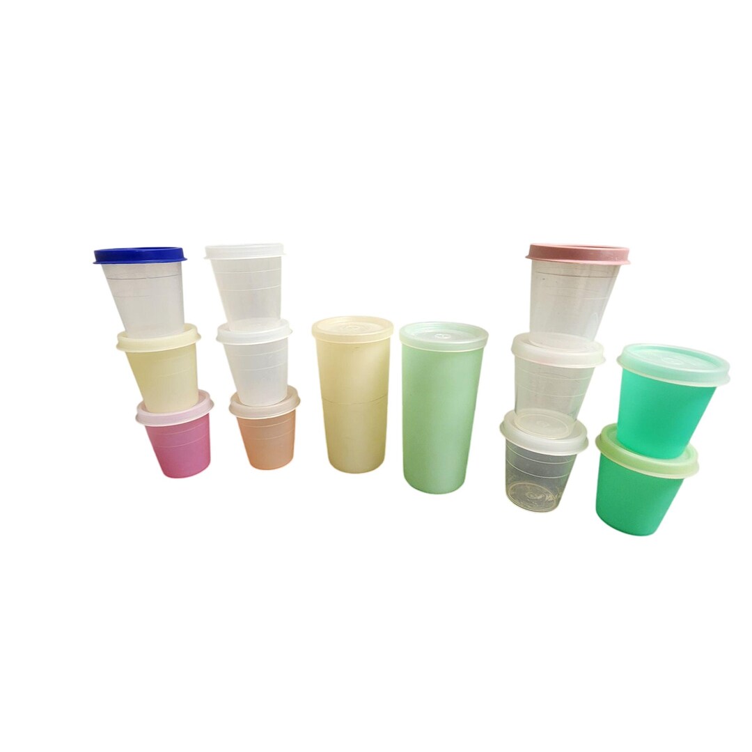 Vintage Tupperware Tall and Short Storage Containers With Lids Set of ...