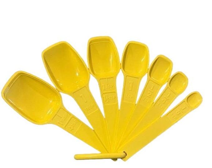 Tupperware Vintage 1970s Yellow Color Complete - Etsy