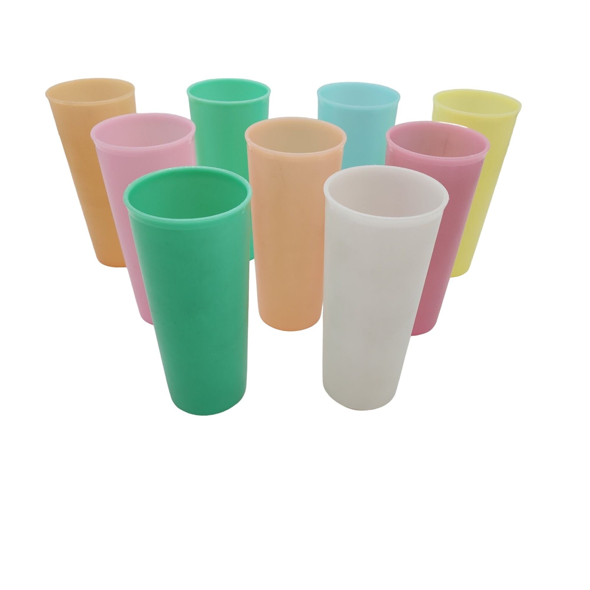 Tupperware Glasses Set of 10 Rainbow Colors Large Size - Etsy