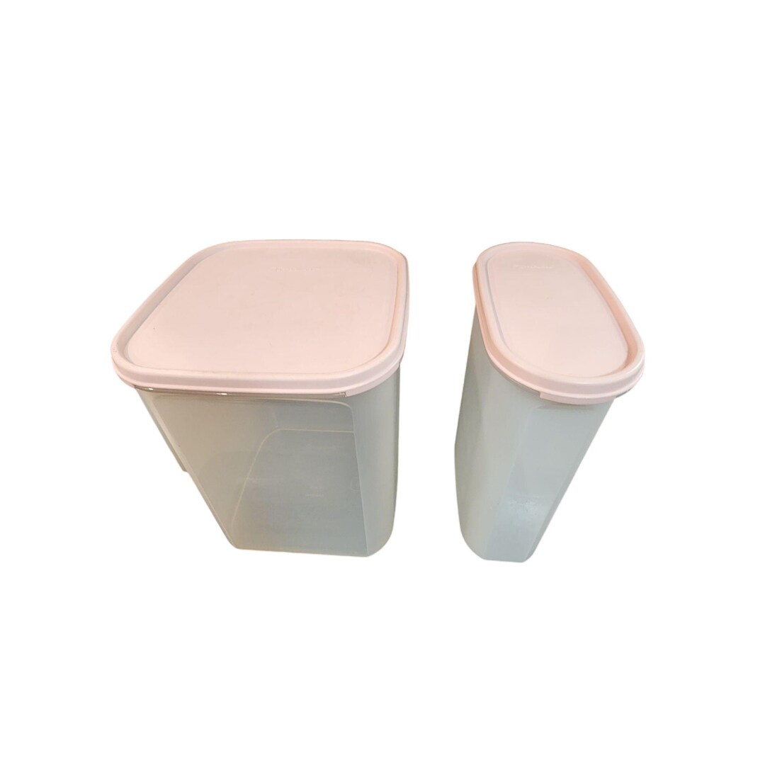 Tupperware Modular Mates Square 4 / Oval 4 Strawberry Pink Seals - Etsy