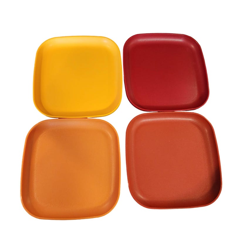 Tupperware Vintage Luncheon Plates Set of 4 - Etsy