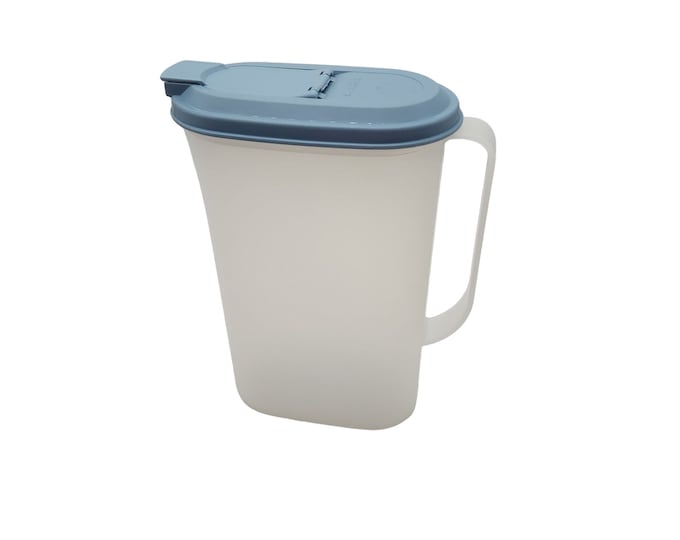 Vintage Tupperware 2 QT Pitcher Blue - Etsy