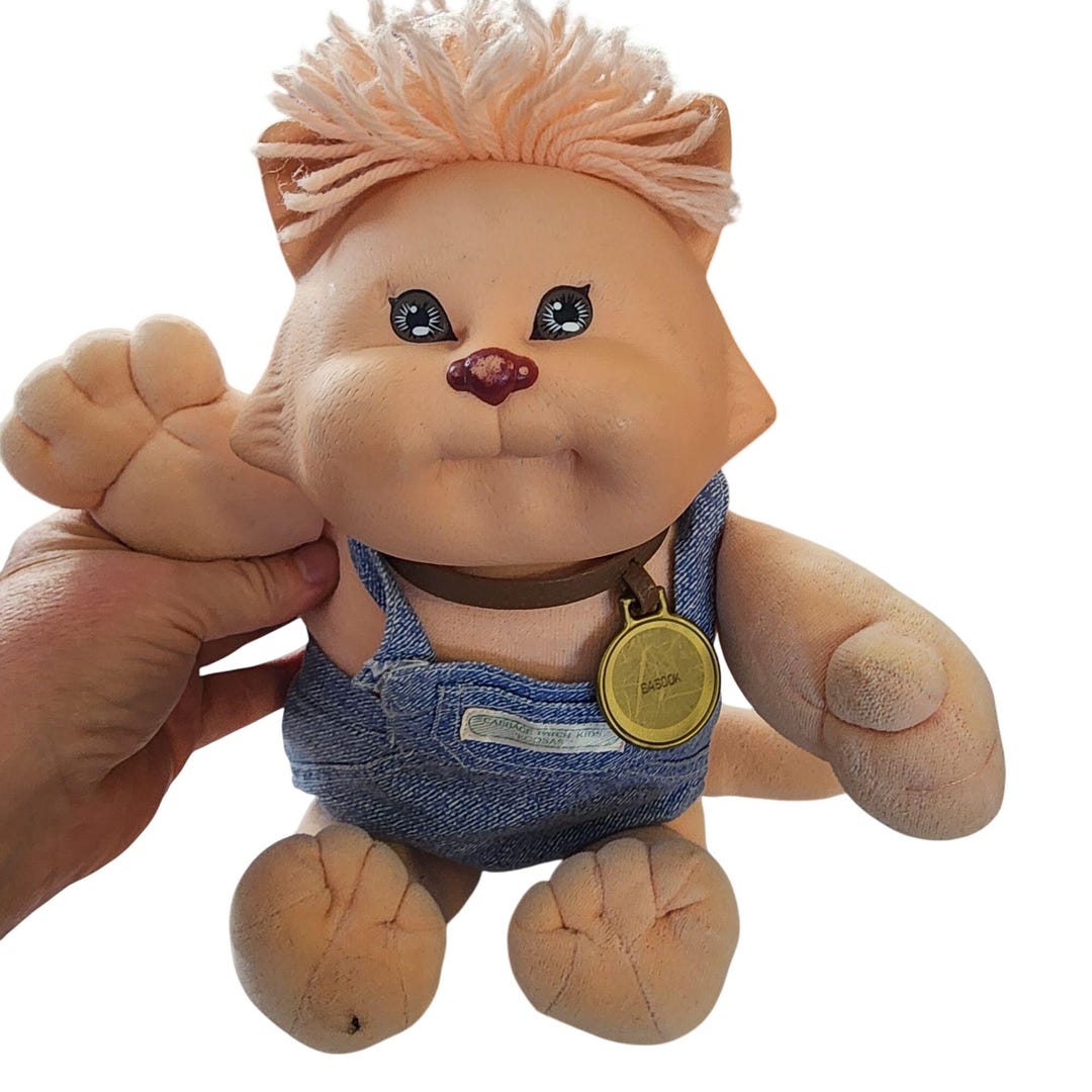 Vintage 1985 Cabbage Patch Cats Poseable Kitty Plush Toy by Coleco 16 ...