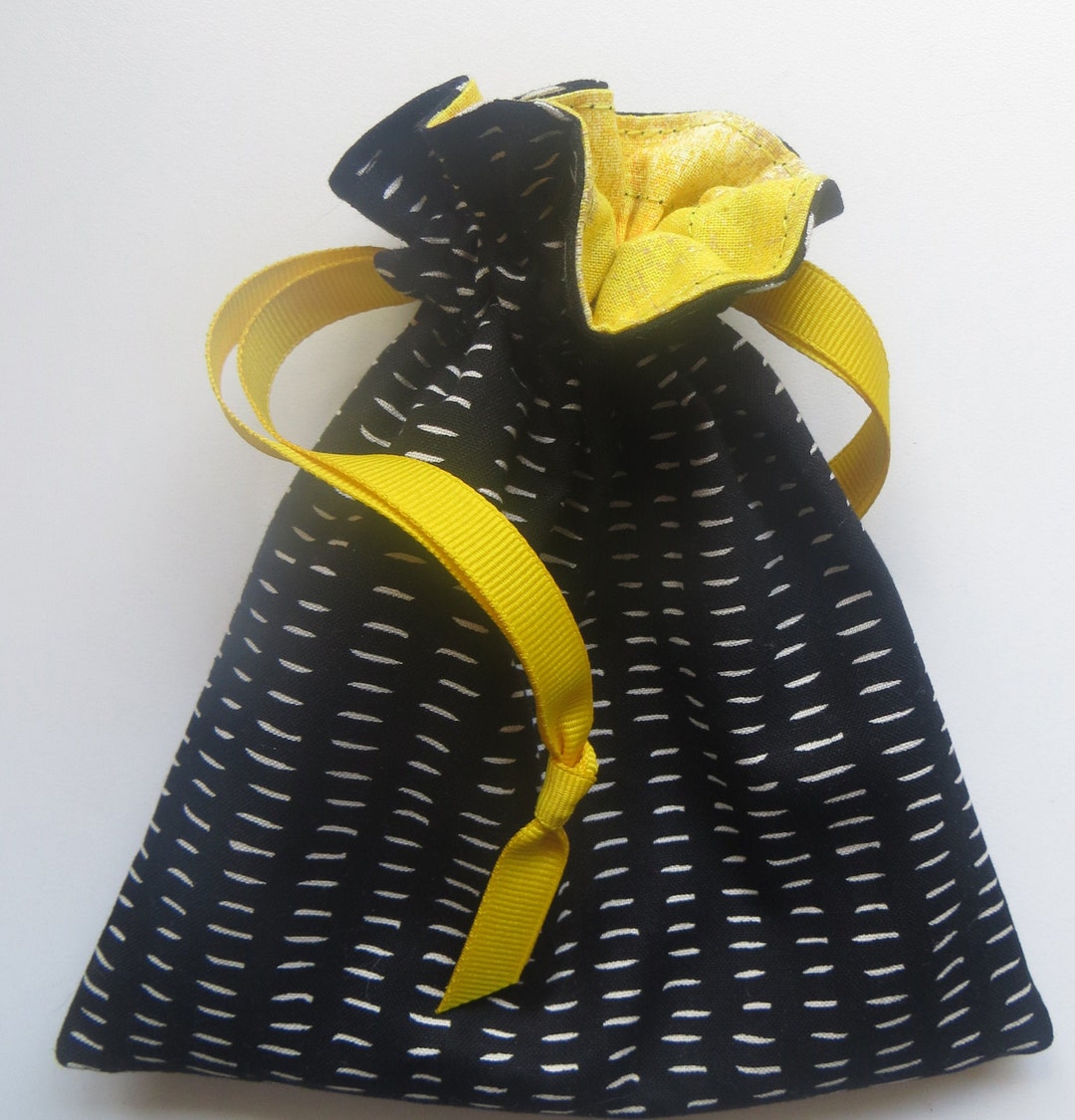 Thicket Dash With Yellow Grunge Lined Drawstring Fabric Gift - Etsy