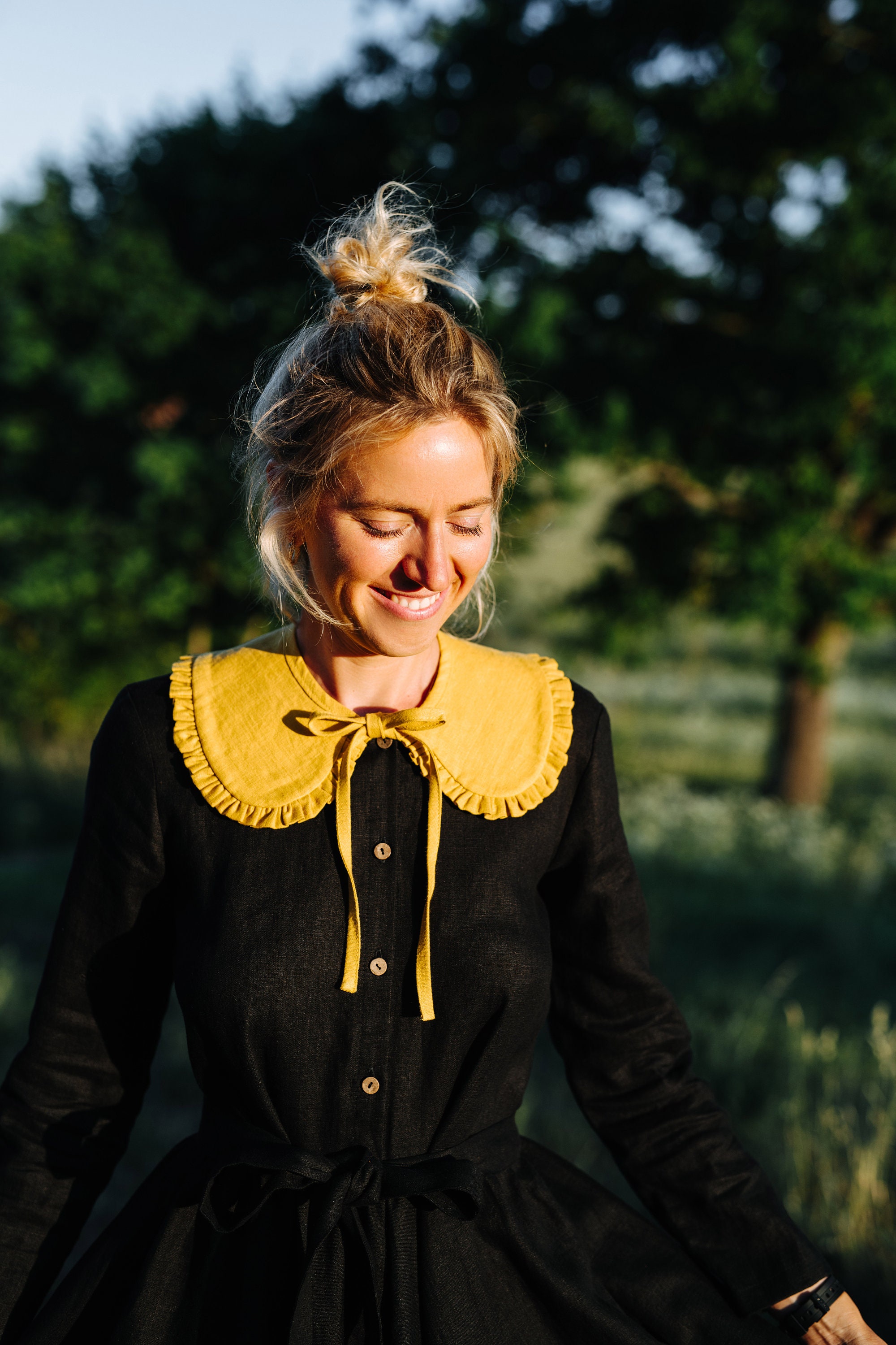 Linen Collar, Removable Linen Collar, Linen Collar for Dresses and Tops ...