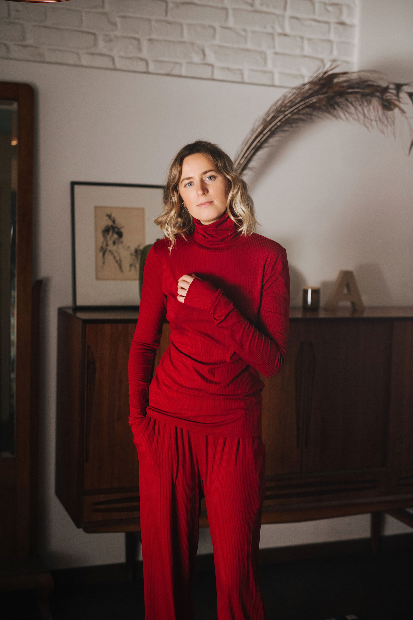 Mora Suit, Lounge Cotton Set, Burgundy Leisure Set, Home Wear, Women ...