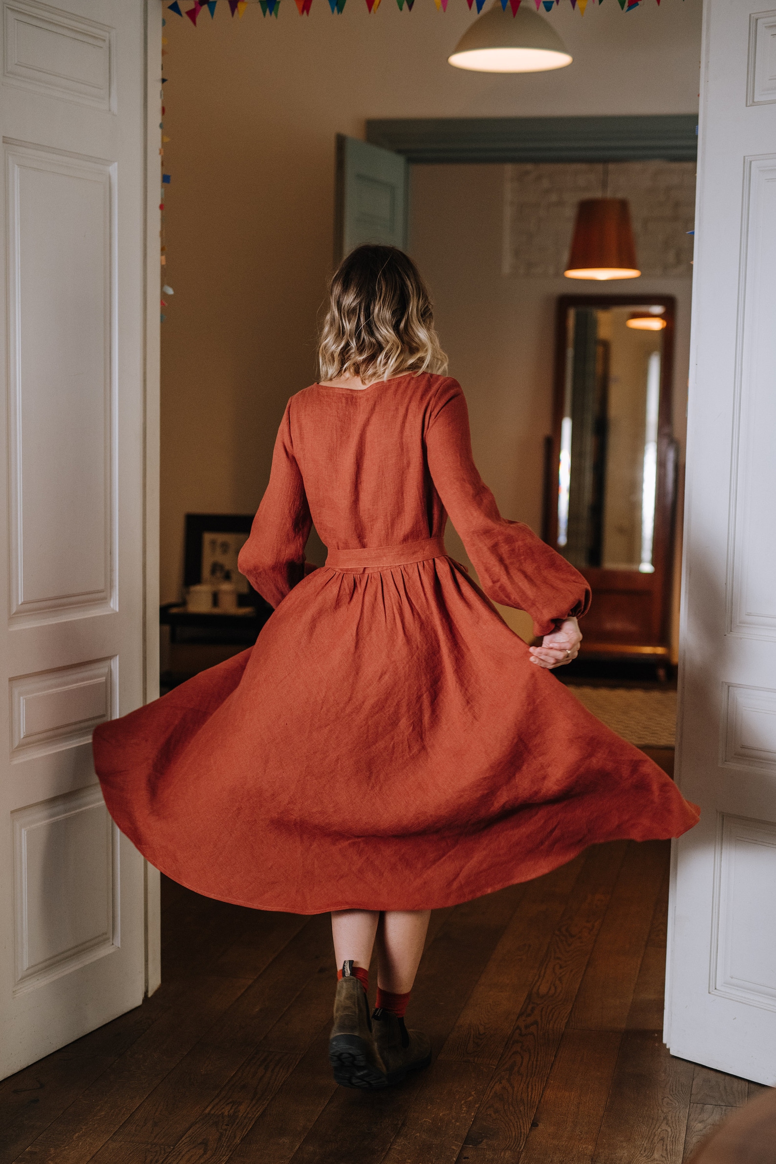 Maui Dress Long Linen Dress Redwood Women Linen Dress Long - Etsy