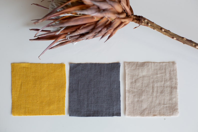 Linen Samples Linen Swatches Linen Fabric Colour Catalog - Etsy