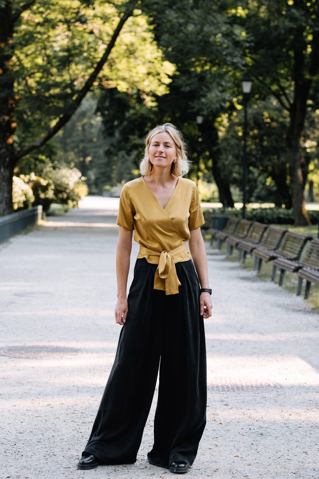 Leo Pants, Wide Cupro Pants, High Waist Cupro Pants, Long Women Pants ...